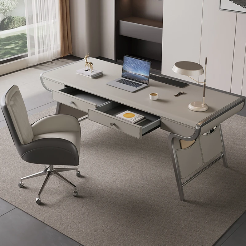 Wood-Light-Luxury-Office-Desk-Modern-Domestic-Modern-Study-Design ...