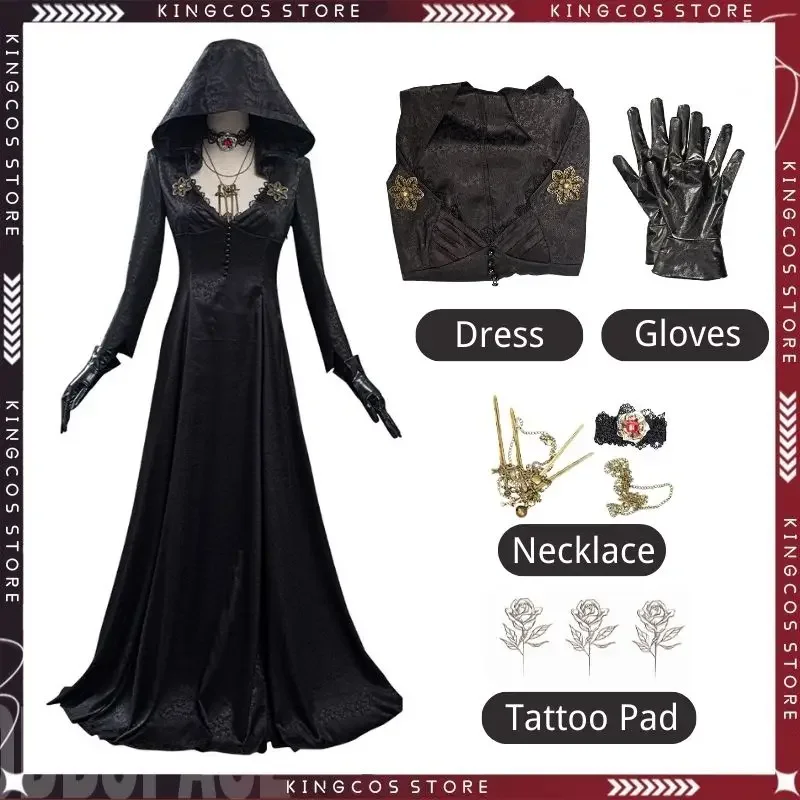 Disfraz de fantasía de Lady Dimitrescu de Evil Moth Bela para mujer ...