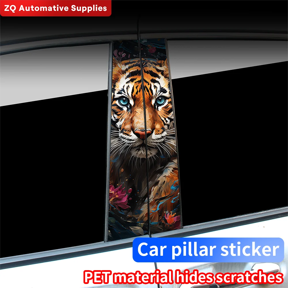 Cool-Tiger-Car-Stickers-Car-Doors-Pillar-Waterproof-Decoration-Cover ...