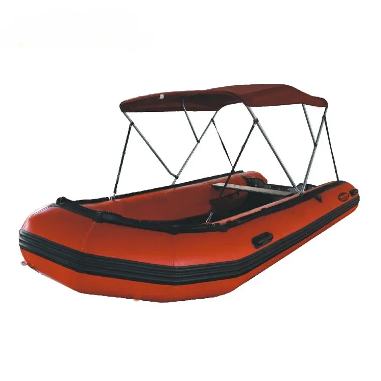 Boat-Tent-2-Bow-Inflatable-Boat-Bimini-Top-with-Rear-Support-Pole-and ...