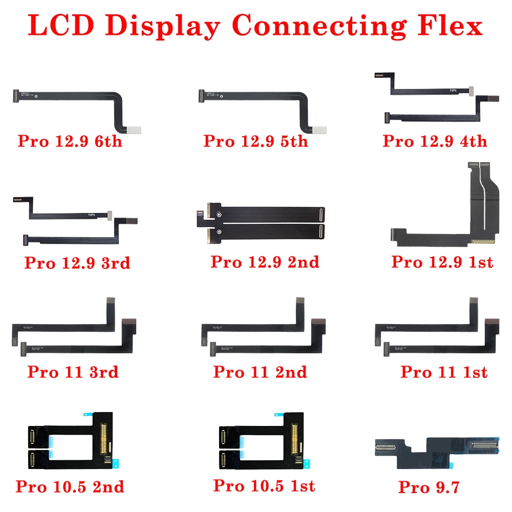 LCD Screen Display Connector Flex Cable For iPad Pro 9.7 10.5 11 12.9 ...