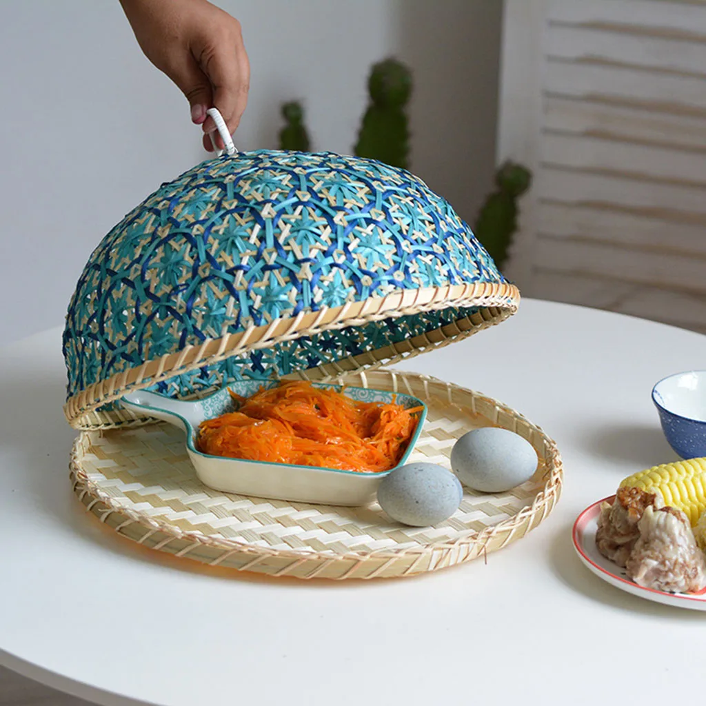 Bamboo-Food-Cover-Food-Platter-Fruit-Wicker-Basket-with-Lid-for-Kitchen ...