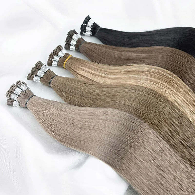 Straight I Tip Hair Extensions Natural Real Human Fusion Hair ...