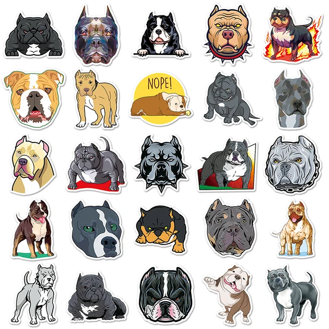 Disegno Cane Feroce 10/30/50pcs American Bully Pitbull Stickers