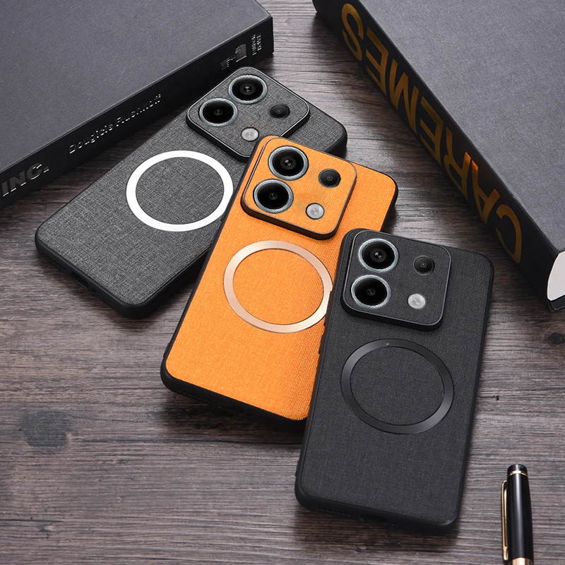 For-Xiaomi-Redmi-Note-13-Pro-4G-Case-Luxury-PU-Magnetic-Wireless ...