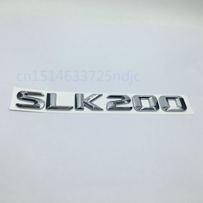 Car Rear Trunk Lid Emblem Chrome number Letters SLK 200 for Mercedes ...