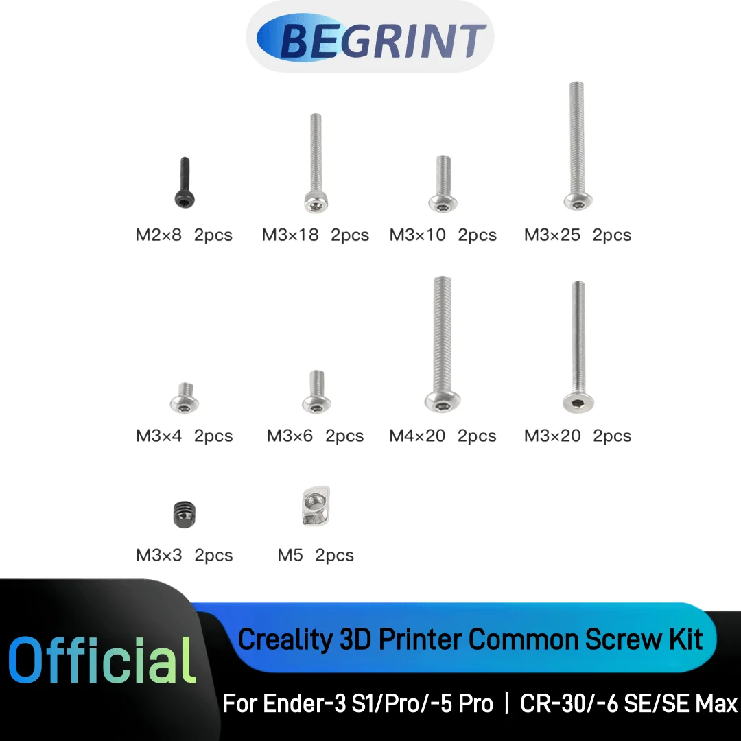 Creality-3D-Printer-Common-Screw-Kit-For-Ender-5pro-Ender-3-S1-CR-30-CR ...