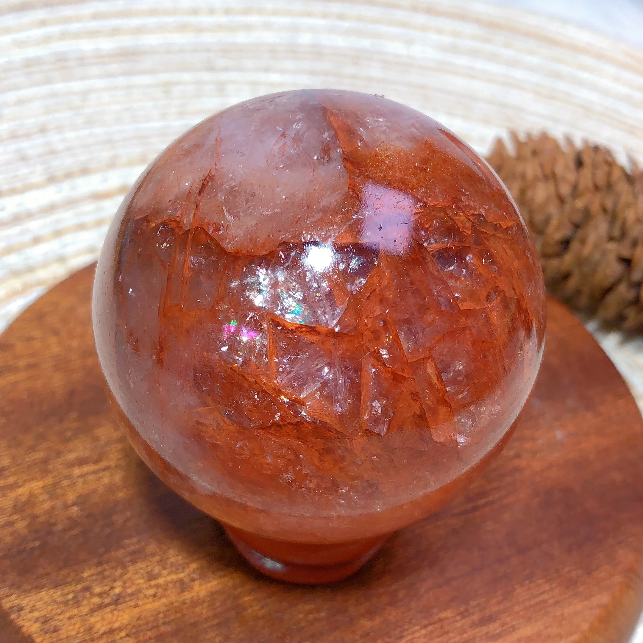 Natural-Crystals-Fire-Quartz-Rainbow-Silver-Flash-Sphere-Reiki-High ...