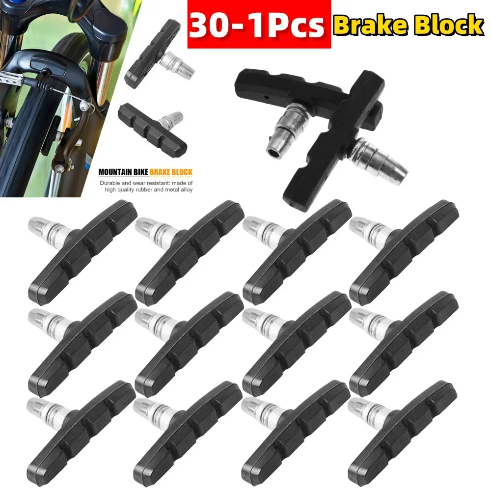 30-1Pcs-Durable-Bicycle-Silent-Brake-Pads-Cycling-V-Brake-Holder-Shoes ...