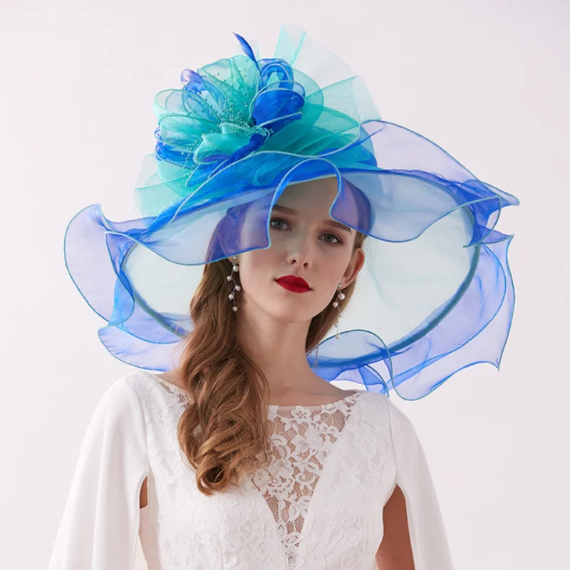 Sombrero-de-Organza-Derby-de-Kentucky-para-mujer-sombreros-de-Sol-de ...