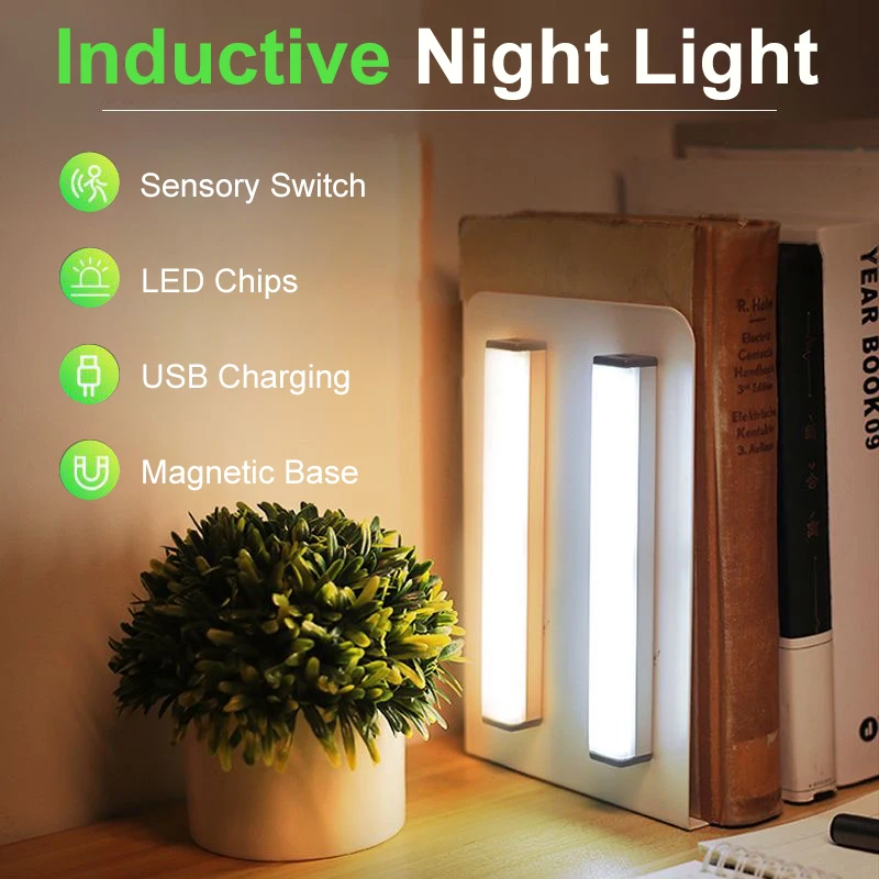 Veilleuse,Lampe LED sans fil avec détecteur de mouvement,luminaire décoratif d'intérieur- Warm ...