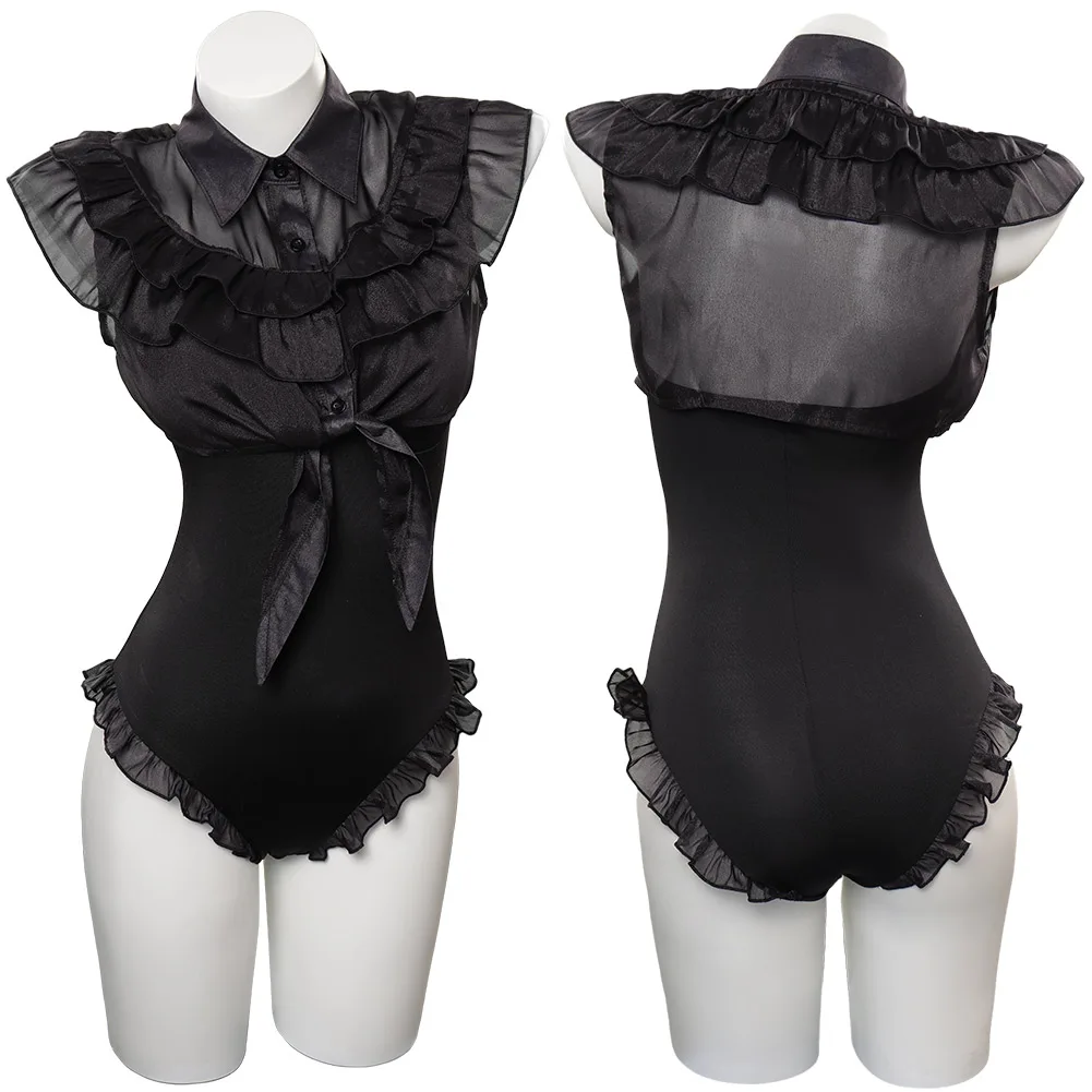 Addams Wednesday Cosplay Costume Jumpsuit Outfit - AllCosplay.com