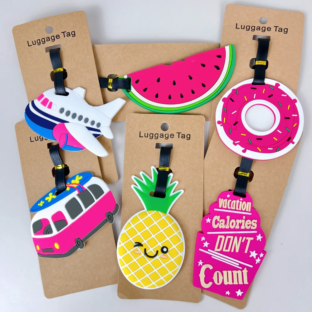 Cute Plane Watermelon Luggage Tag Travel Accessories Silica Gel ...