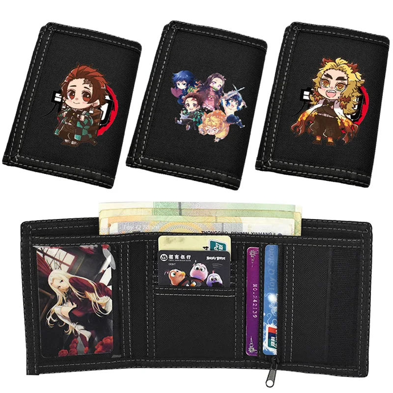 Anime Demon Slayer Foldable Wallet for Men Boys Children ID Card Holder ...