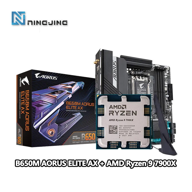 AMD-Ryzen-9-7900X-R9-7900X-CPU-GIGABYTE-GA-B650M-AORUS-ELITE-AX ...