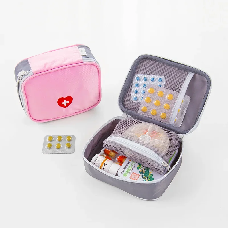 Outdoor First Aid Kit Bag Travel Home Camping Portable Mini Pink ...