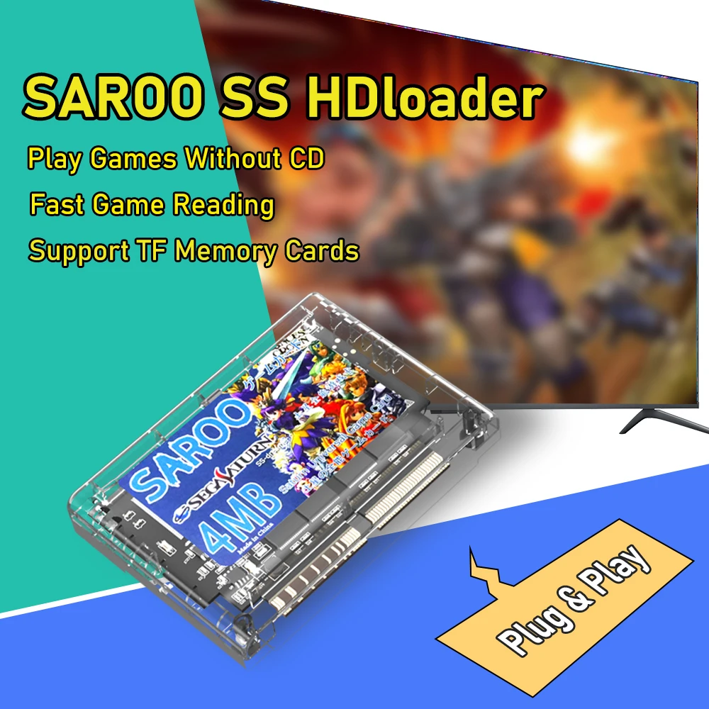 SAROO-SS-HDLoader-Jogar-jogos-sem-CD-Saturn-HDloader-Suporte-Plug-and ...