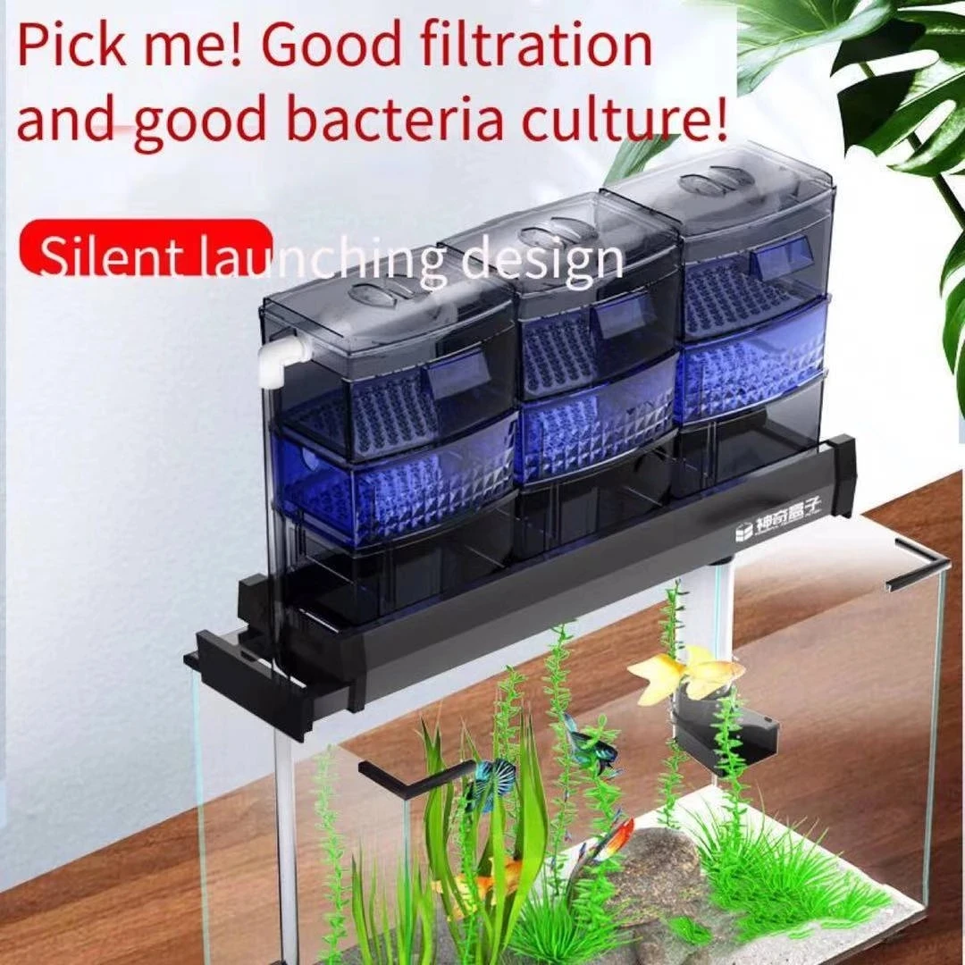 Fish tank filter box drawer drip box external water storage top filter ...