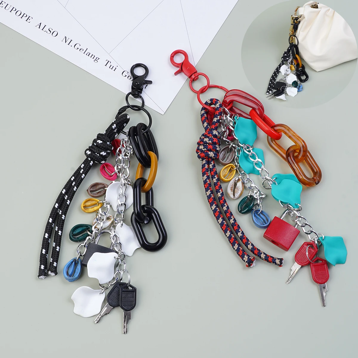 LLavero-de-moda-con-cerradura-colgante-para-bolso-bolso-acr-lico ...