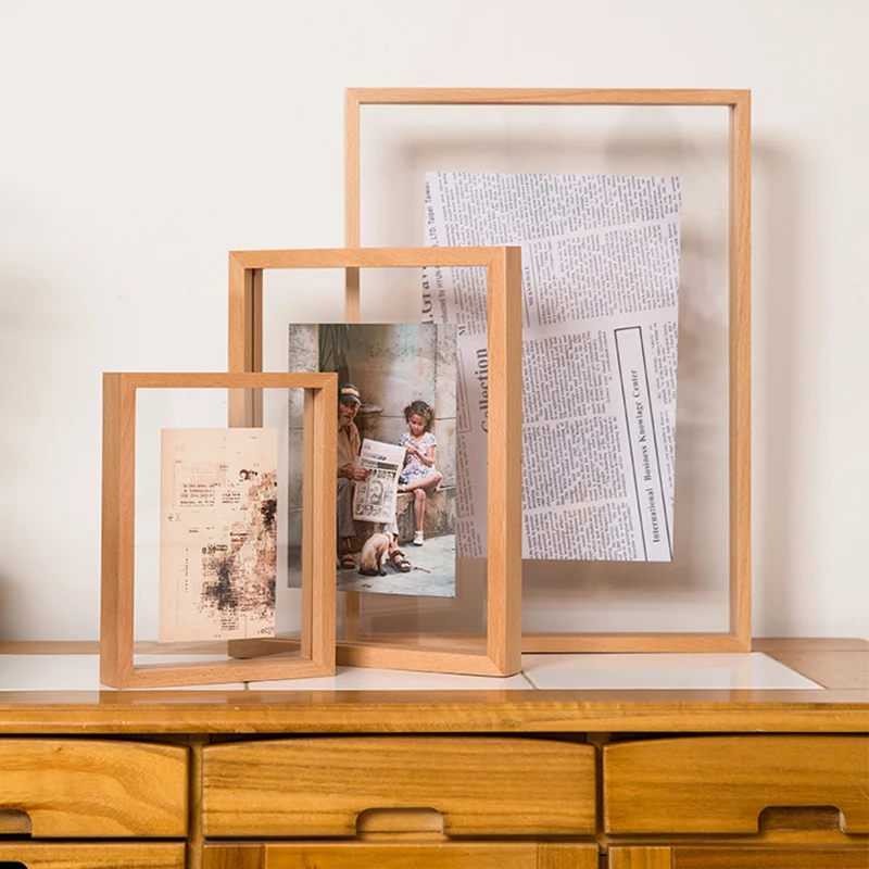 Diy-Modern-Picture-Frame-Design-Wood-Modern-Creative-Double-Photo-Frame ...