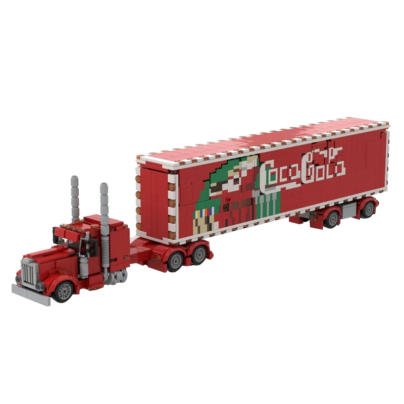 MOC-Ideas-Technical-Car-Coca-Cokeing-Christmas-Truck-City-Vehicles-Set ...