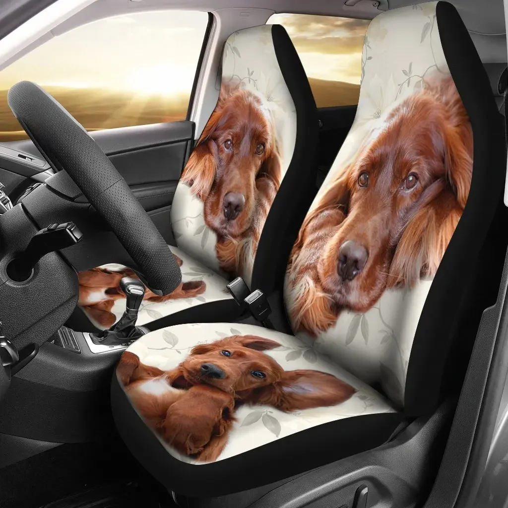 Cute-Irish-Setter-Print-Car-Seat-Covers-Set-2-Pc-Car-Accessories-Seat ...