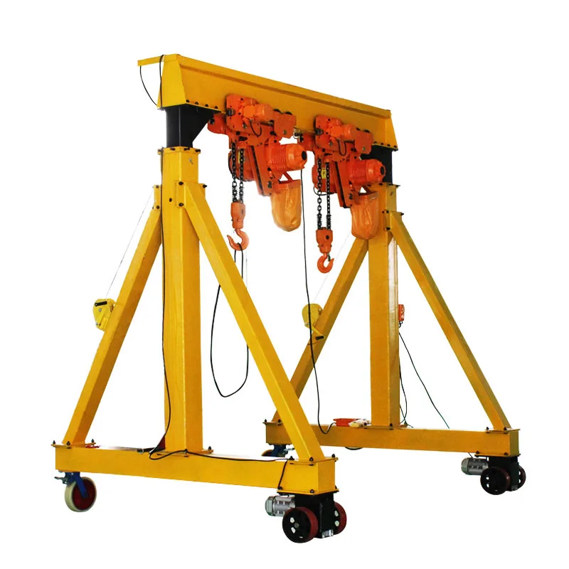 Gantry crane mobile liftable hanger walking small simple electric ...