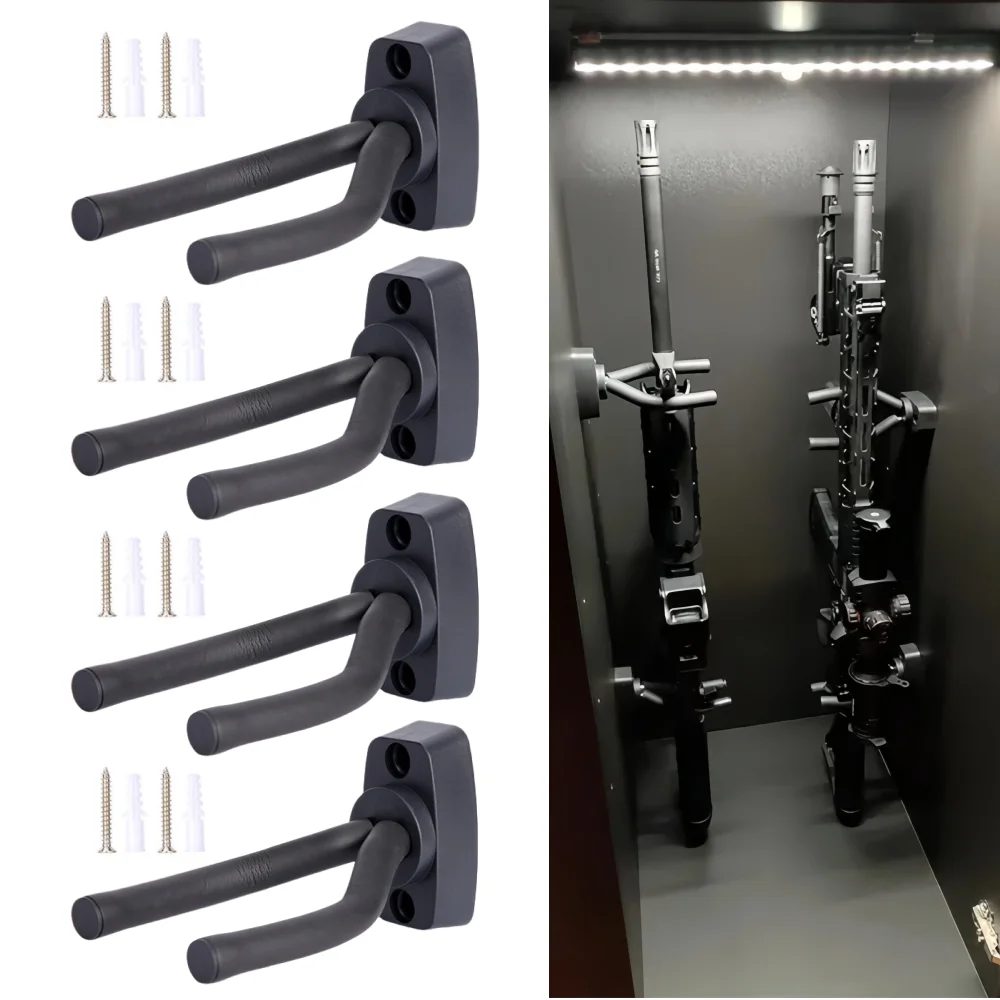 1-4Pcs Gun Racks Wall Mount Gun Storage Display Hanger Hook For Rifles ...