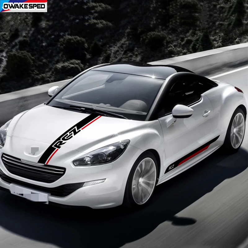 3pcs Car Door Side Skirt Sticker For Peugeot Rcz R Gt-line Coupe Racing ...