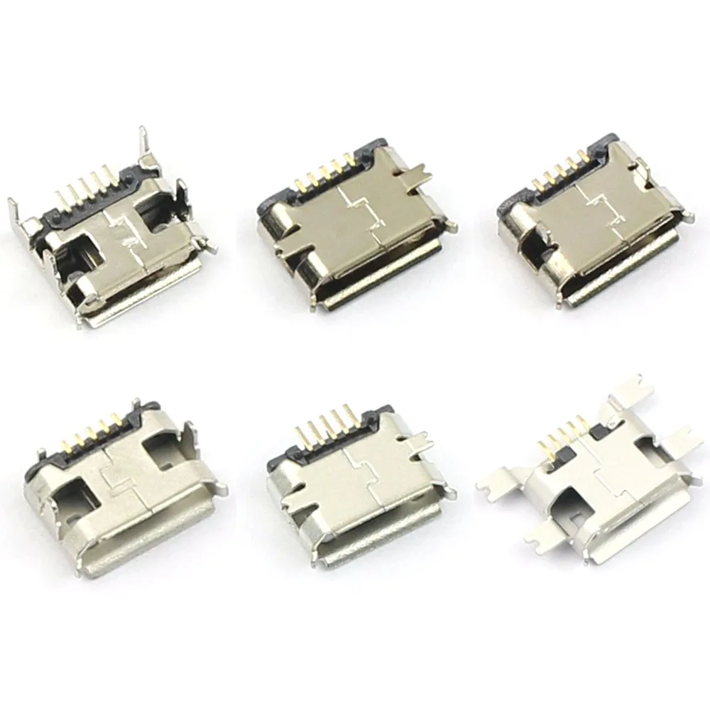 10pcs-Micro-USB-Connector-5P-Female-SMD-SMT-DIP-5-Pin-Type-B-Ejector-2 ...