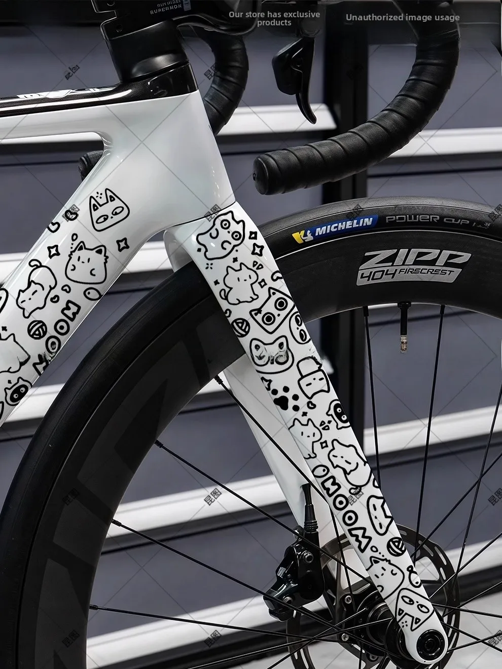 Road Bike Decal Mountain Bike Frame Fork Cute Graffiti DIY Modification ...
