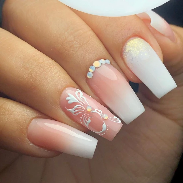 White Square Nails