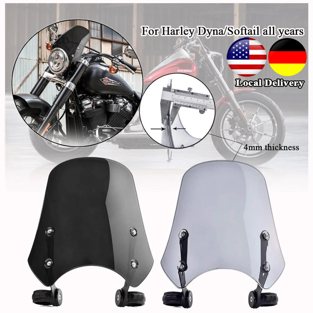 Motorcycle Windscreen Windshield Air Flow Deflector Flyscreen For ...