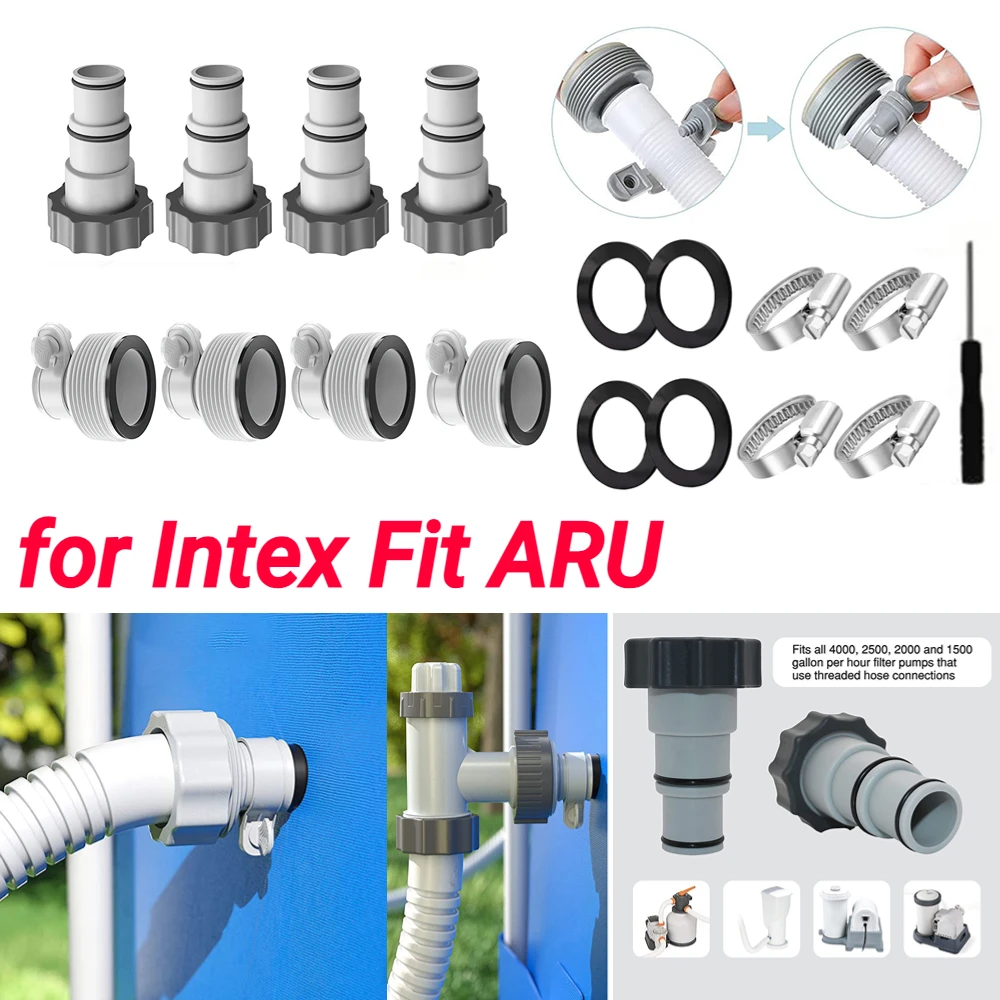 Pool-Hose-Adapter-with-Collar-Drain-Plug-Connector-Pumps-Pool ...