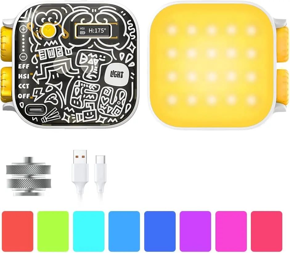 PHOTOOLEX Tofu RGB Camera Light | Full Color RGB LED Light 2500-9900K ...