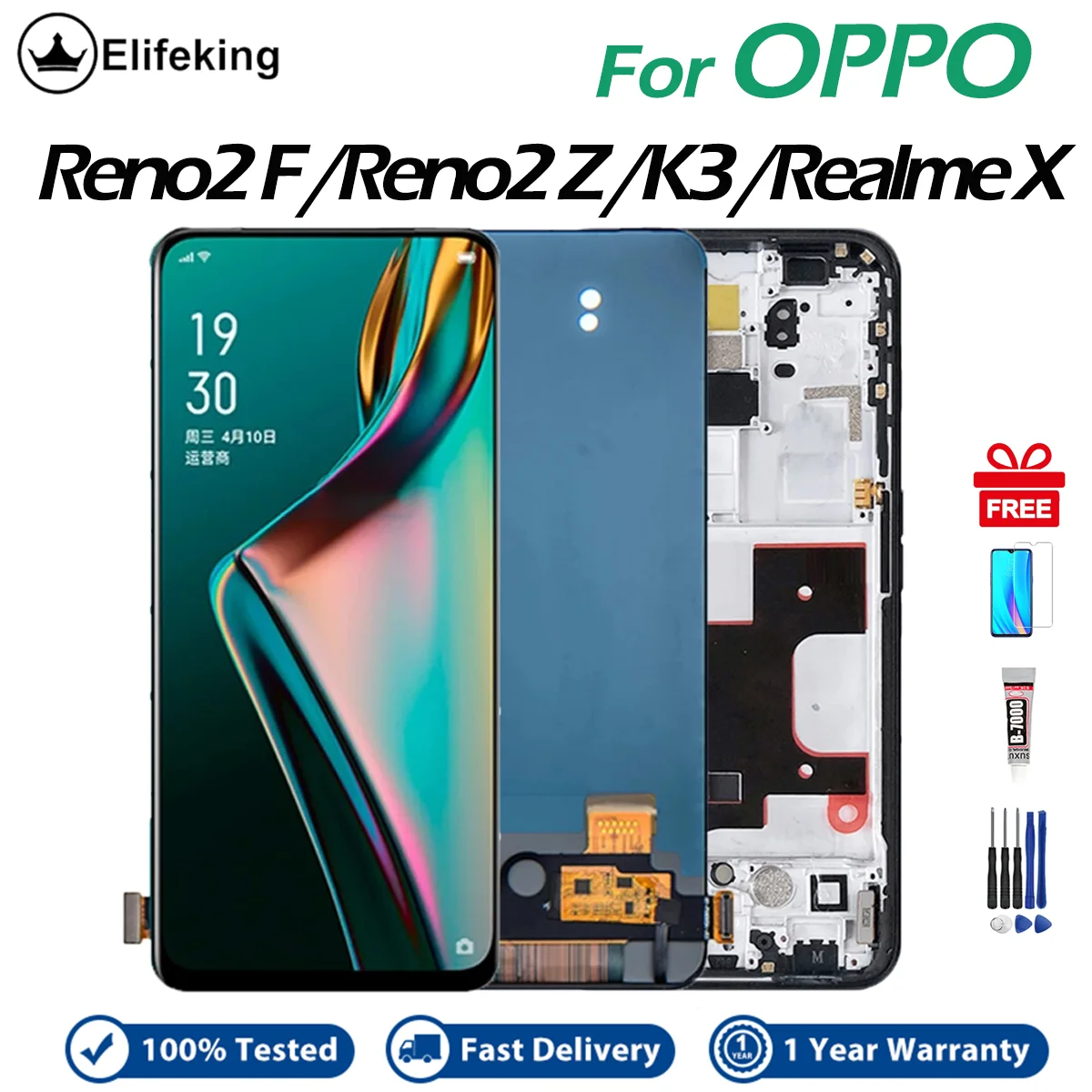 Display-For-OPPO-Reno2-Z-Reno2-F-K3-Realme-X-LCD-With-Touch-Screen ...