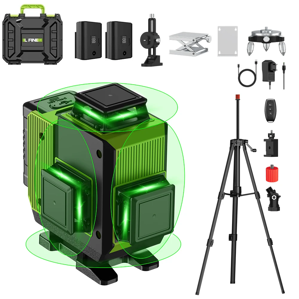 Lfine-Nivel-Laser-16-Lines-Professional-Laser-Level-With-Tripod-and ...