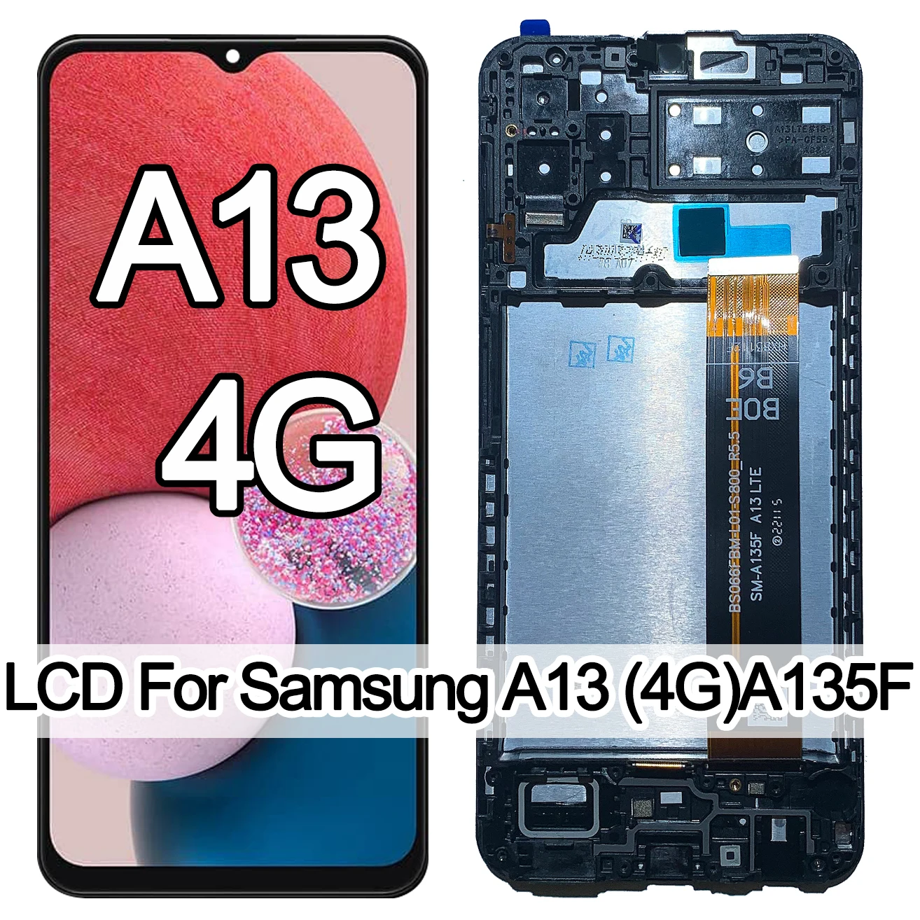 6.6" LCD For Samsung Galaxy A13 4G LCD Display Touch Screen Digitizer ...