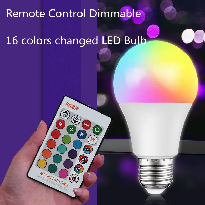 16-Colors-RGB-Bulb-LED-Multicolor-Bulb-E27-Base-220V-Household-Lighting ...