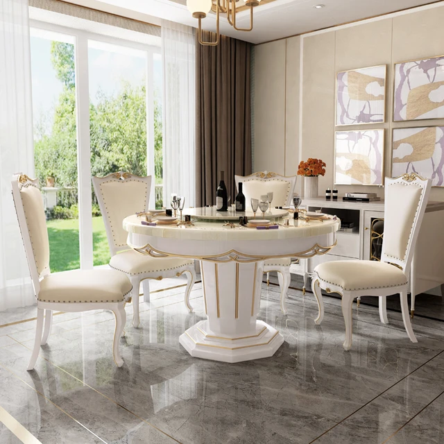 Solid Marble Dining Room Table