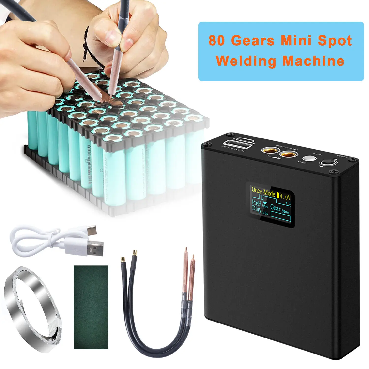 Portable-Mini-Spot-Welder-Machine-80-Gear-Battery-Welding-Tool-Kit ...