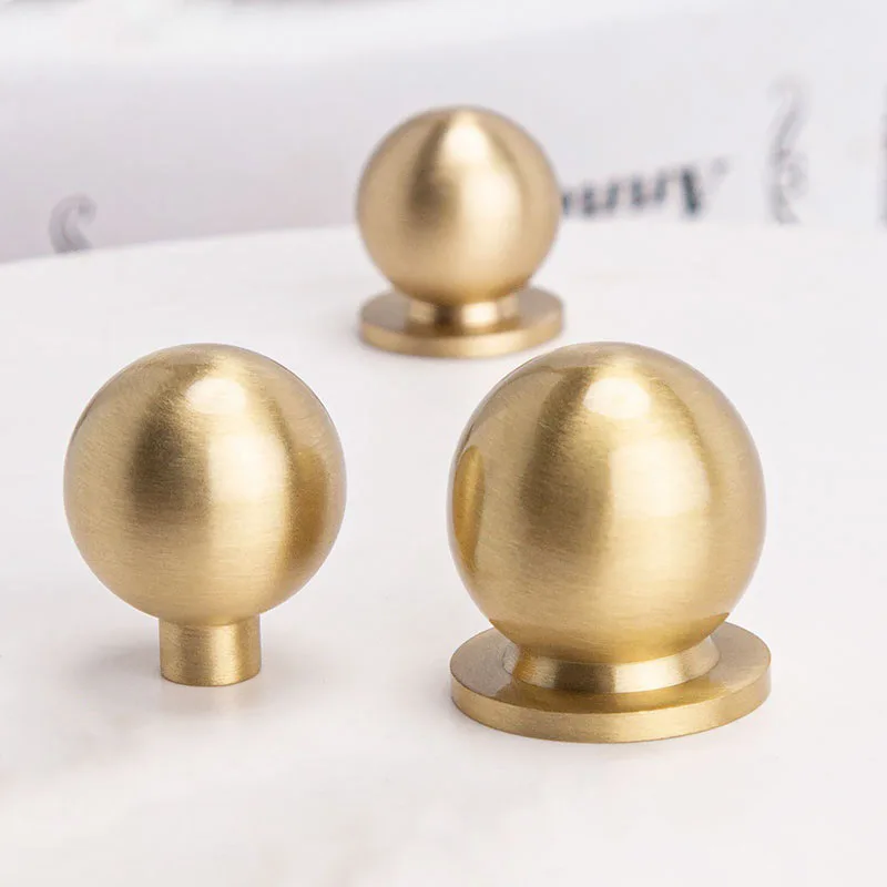 Brass Ball Shape Handle for Cabinet Wardrobe Knobs Drawer Dresser Pulls ...