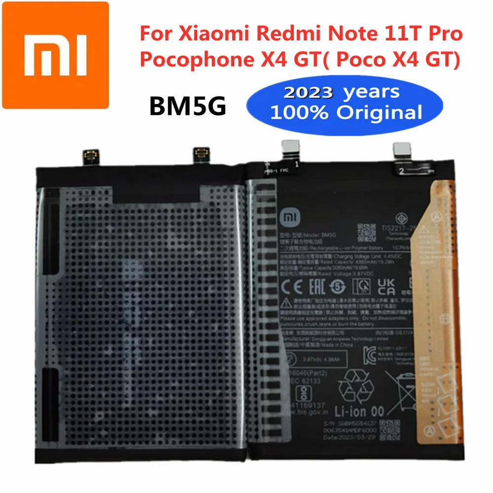 New-5080mAh-BM5G-Original-Battery-For-Xiaomi-Redmi-Note11T-Pro ...