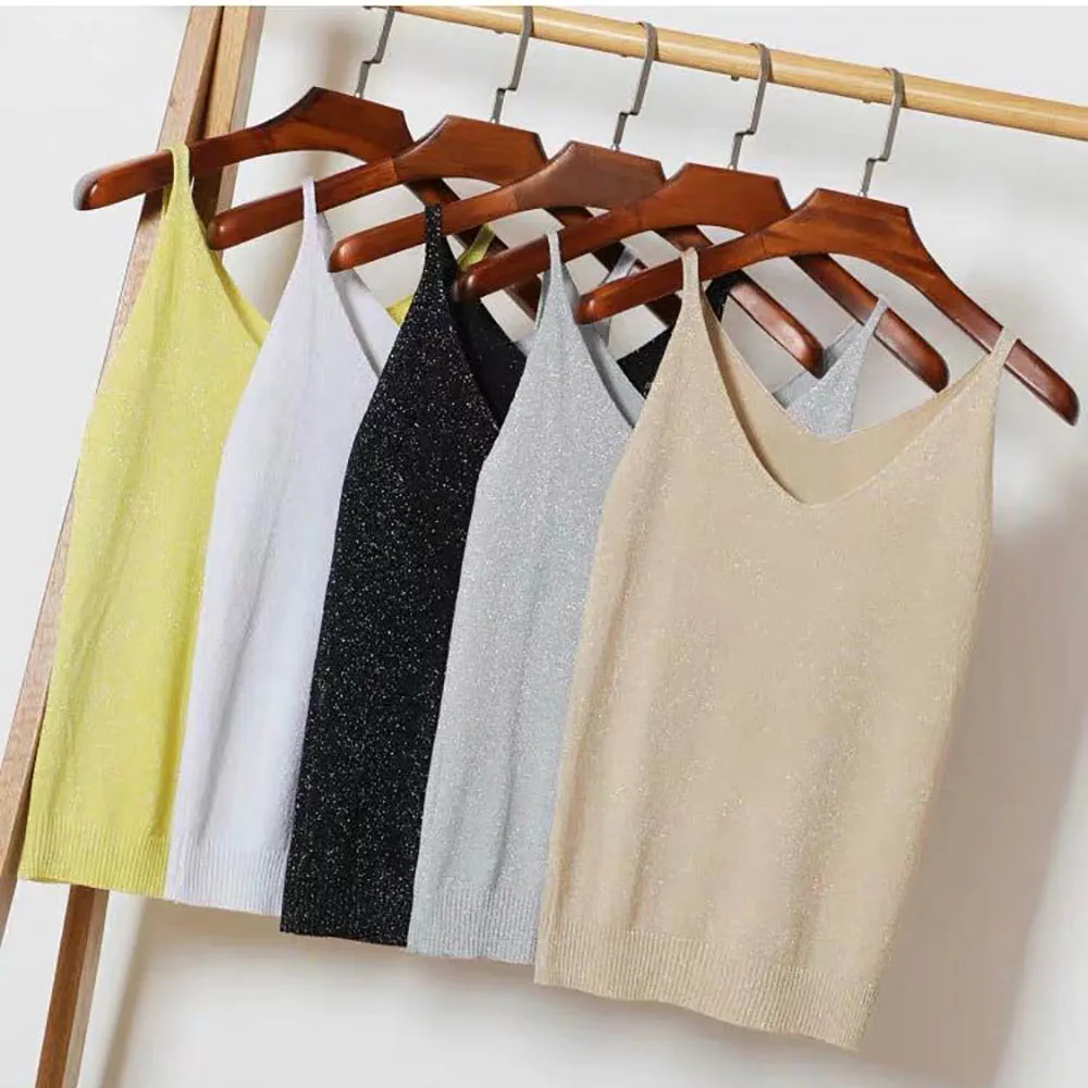 Woman Fashion Sleeveless Top Vest Sexy V-neck Camisole Tops Women 2021 ...