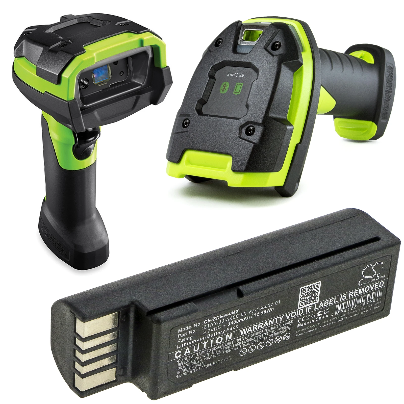 Cameron Sino 3400mAh Bateria Para Zebra 82 166537 01 BTRY 36IAB0E 00 ...