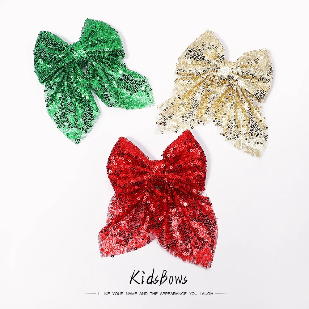 1pcs-Sequin-Hair-Bows-Clip-with-Hair-Clip-for-Girl-Kids-Handmade ...
