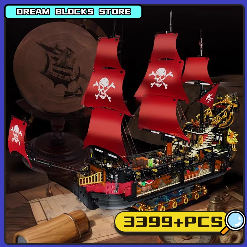 3399Pcs-Pirate-Ship-Building-Blocks-MOC-Set-Retro-Sailing-Boat-Micro ...