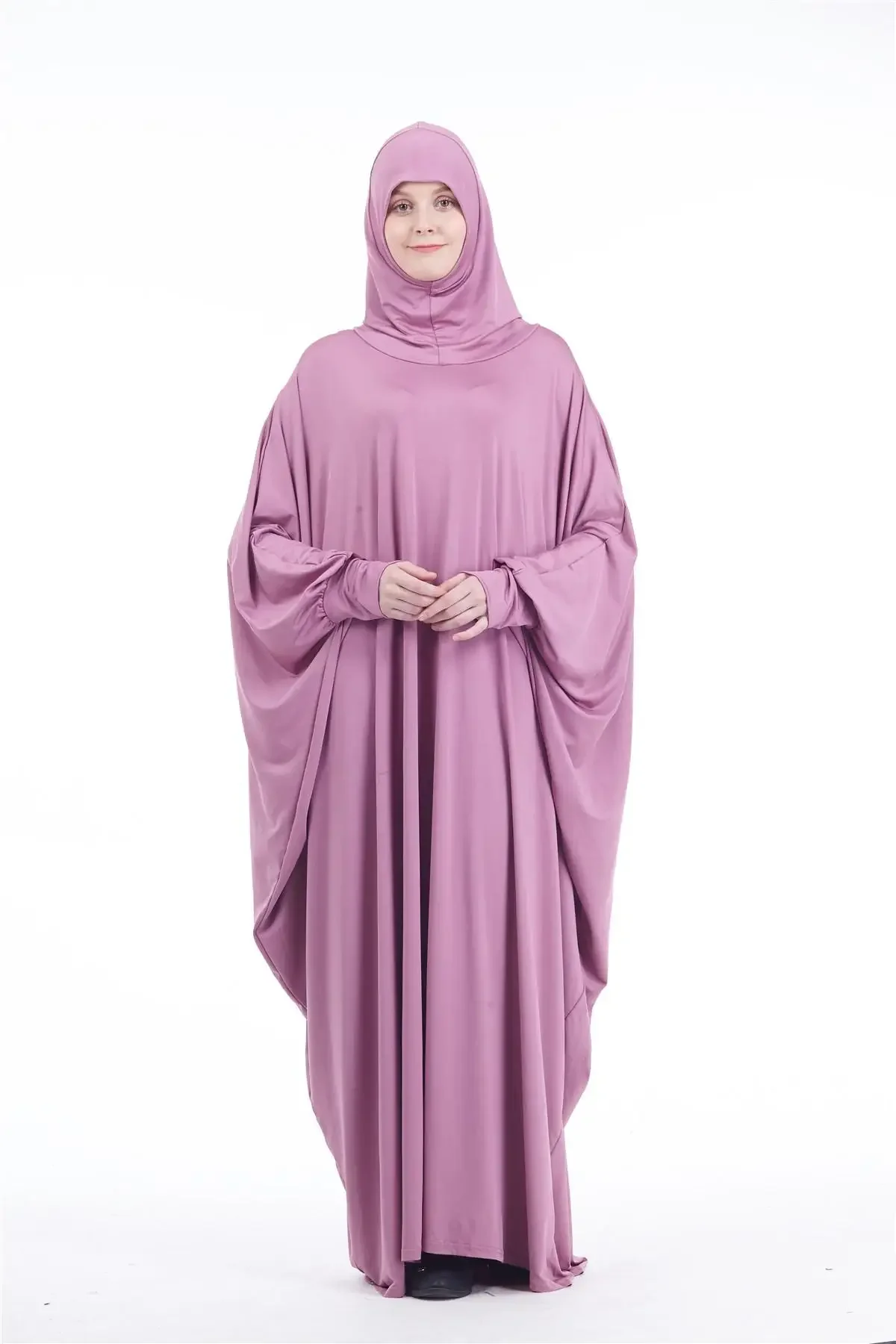 Formal-Muslim-Prayer-Garment-long-khimar-Dress-Women-Hooded-Islamic ...