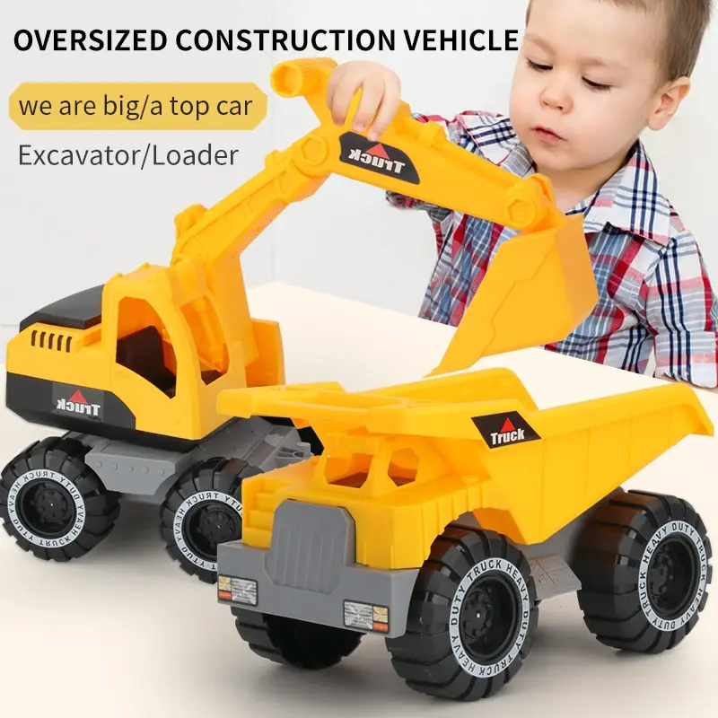 Super Boy Toy Truck Excavator Digging Car Inertia Truck Children Toy ...