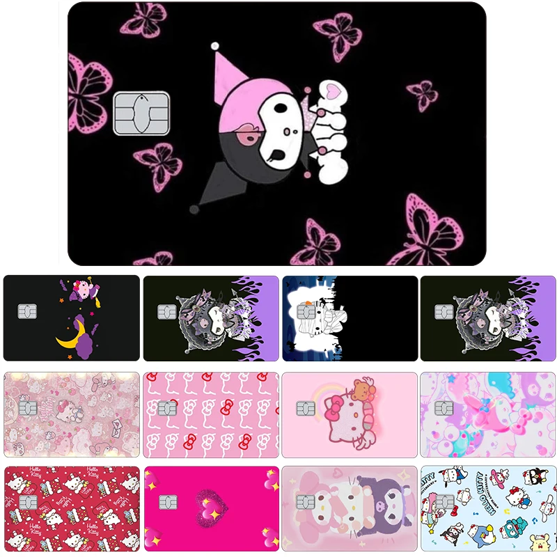 New-Sanrios-HelloKitty-Kuromi-Anime-Bank-Credit-Cards-Stickers-Kawaii ...
